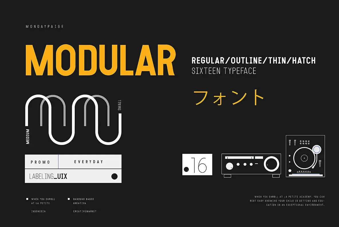 Modular Font - YouWorkForThem