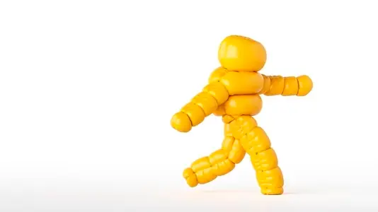 Violet Voxel Man Cartoon Character Dancing (10373) Video - YouWorkForThem